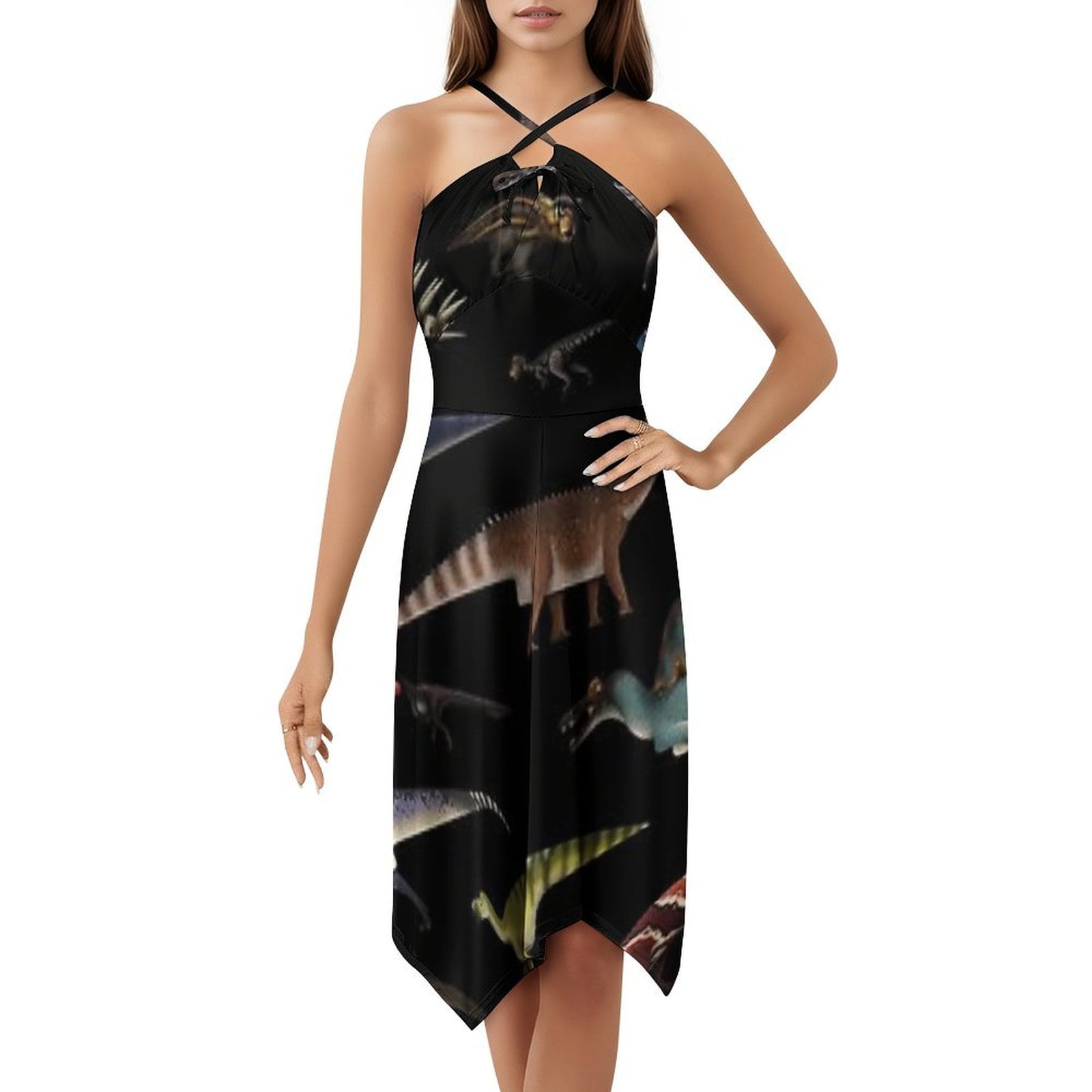 Dinosaurs Graphic Dress Elegant Party Dresses Evening Dresses Women ...