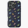 Dinosaurs In Space Pattern Funny Sci Fi Cartoon Galaxy Art Phone Case ...