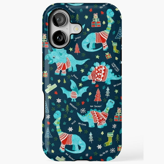 Dinosaurs In Sweaters Fun Art Case for iPhone 11 12 13 14 15 16 17 Pro ...