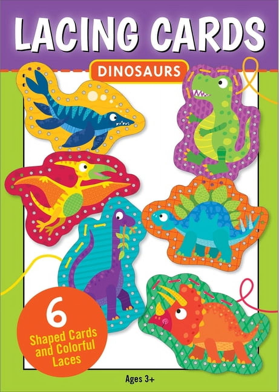 Dinosaurs Lacing Cards (Set of 6 Cards), (Hardcover) - Walmart.com