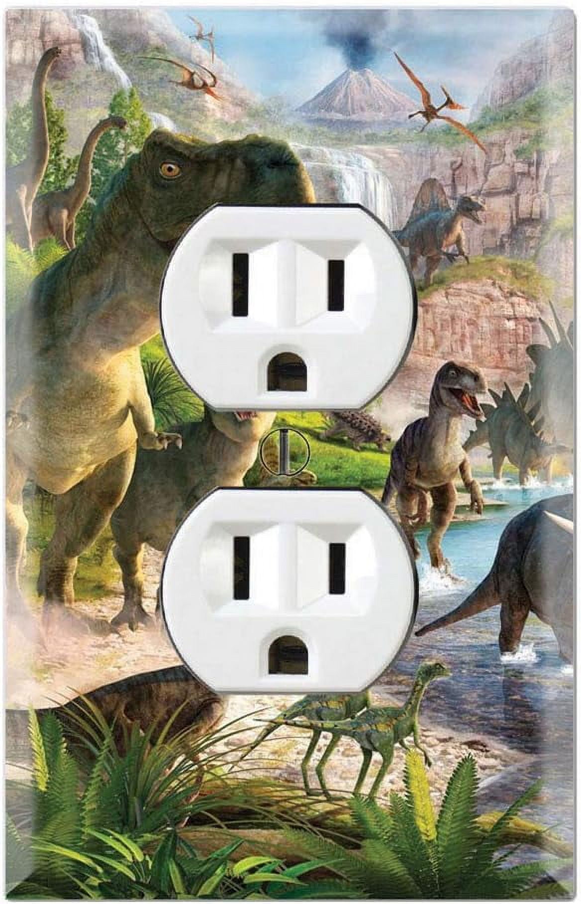 Dinosaurs Majungasaurus Tyrannosaurus Duplex Outlet Wall Plate Cover ...