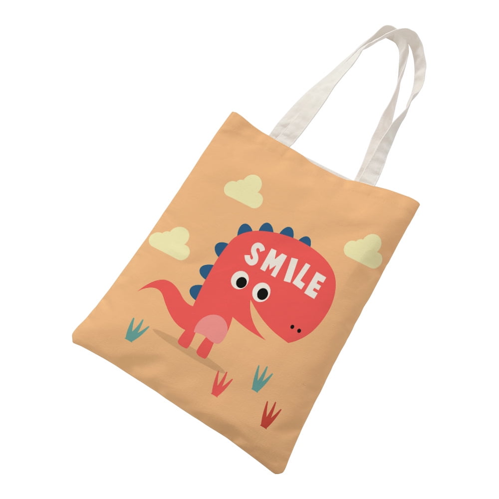 Dinosaurs Nature Tote Bag With Design Pattern Printed Machine Washable ...