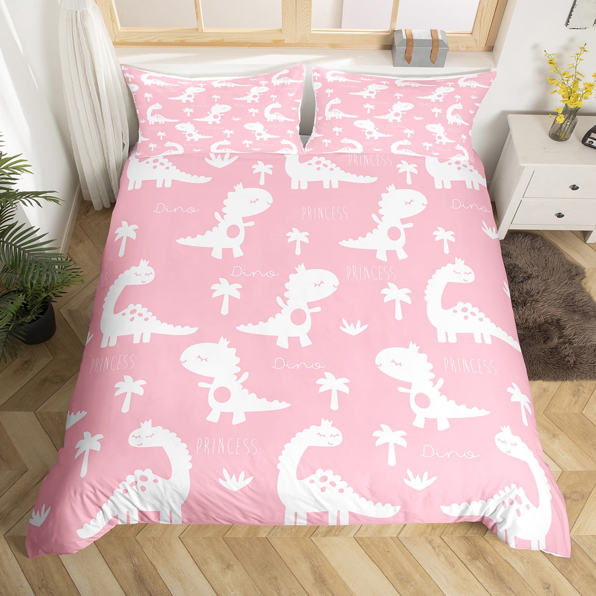 Dinosaurs Queen Bedding Sets for Boys,Cartoon Dinosaur Comforter Cover ...