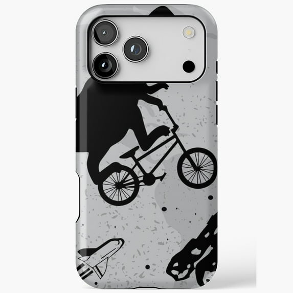 Dinosaurs Riding Bicycles in Space Phone Case for iPhone 11 through 17 ...