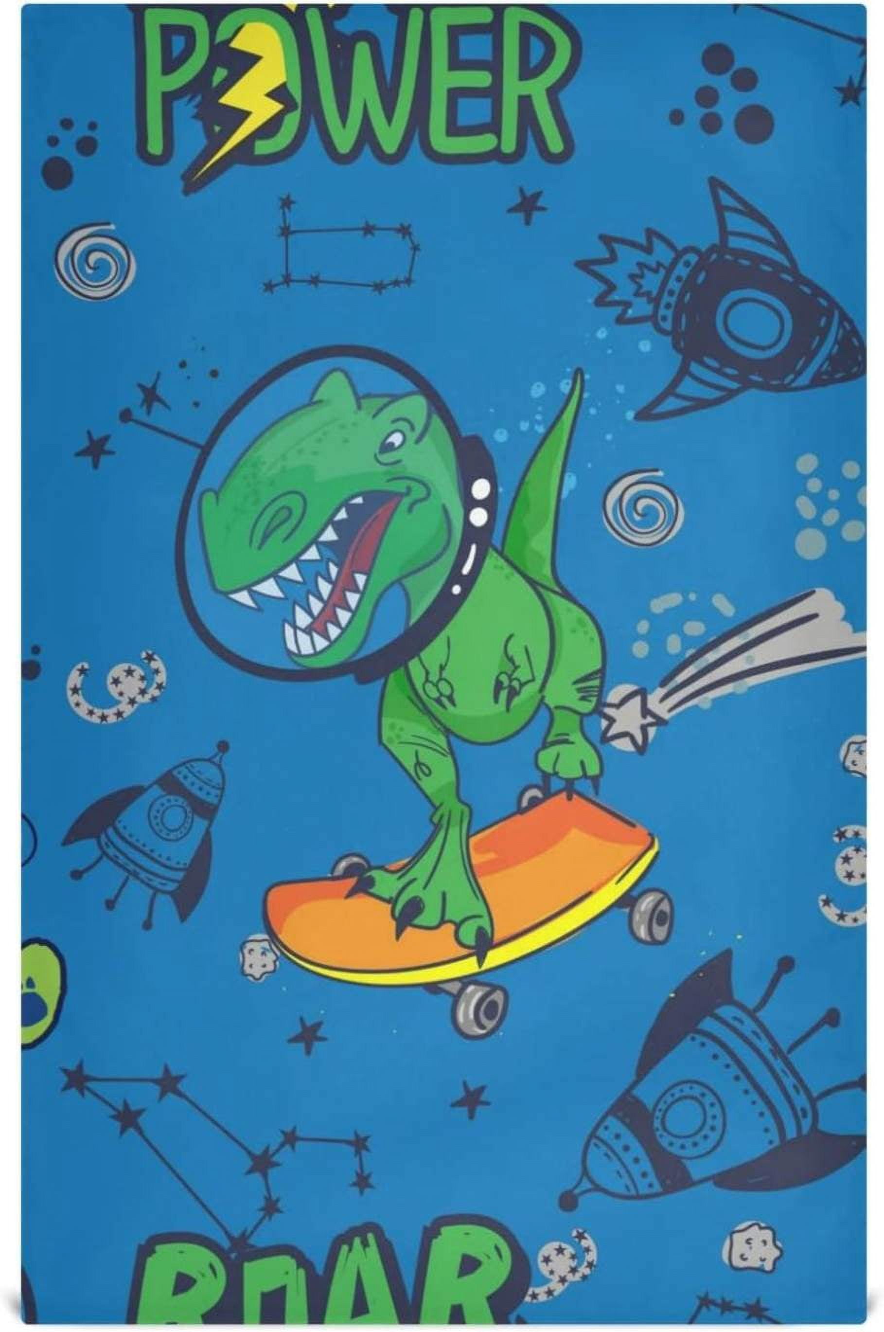 Dinosaurs in Space Kitchen Dish Towels Set of 1, Cartoon Washable Tea ...