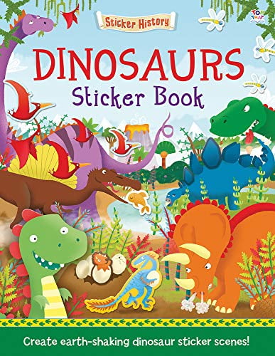 Pre-Owned Dinosaurs Sticker Book: Create Earth-Shaking Dinosaur Sticker ...
