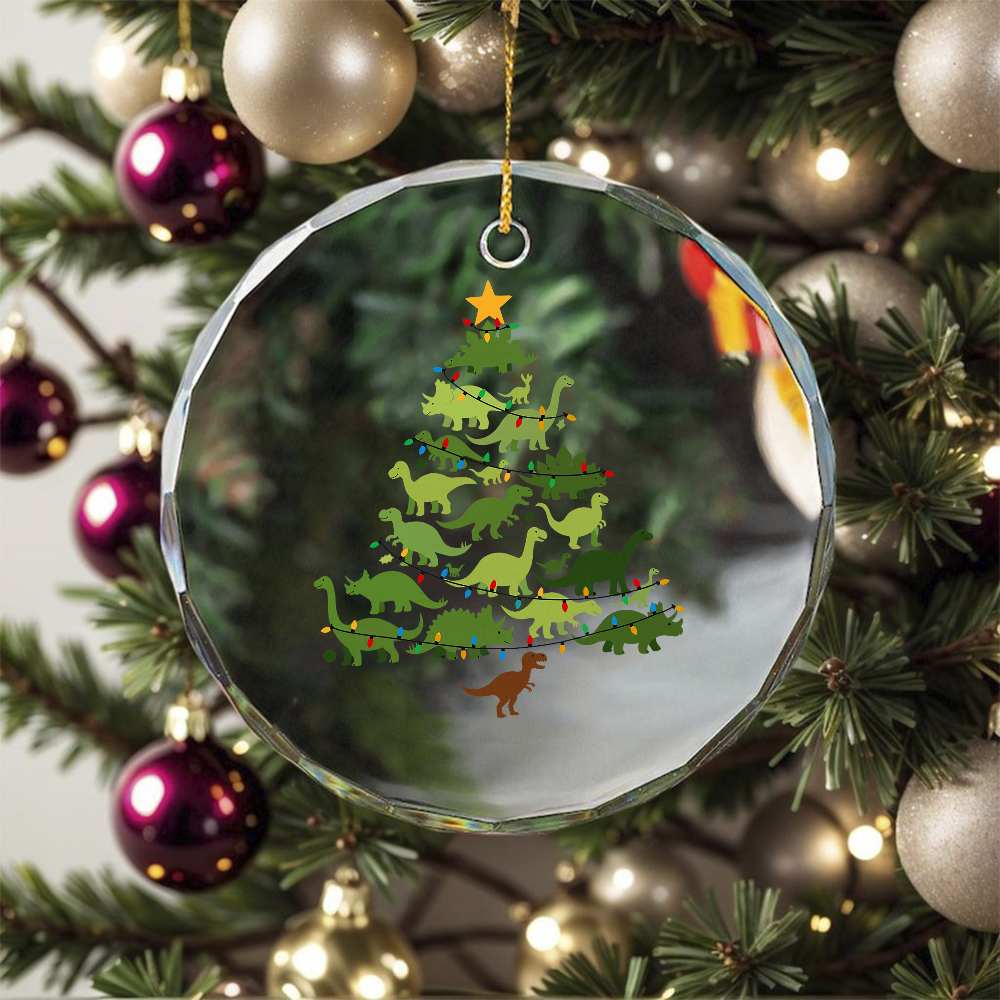 Dinosaurs Tree Merry Dinomas Boy Ornament Home Decoration, Crystal ...