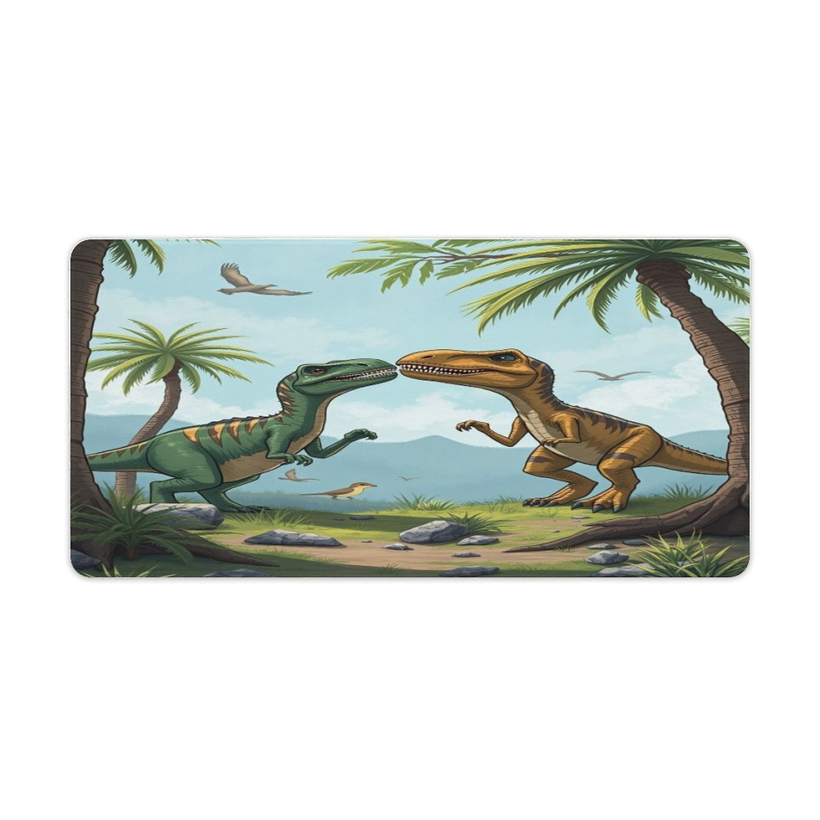 Dinosaurs Tropical Paradise Mouse Pad Large Office Carpet Mouse Mats ...