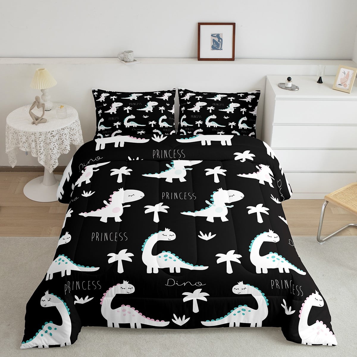 Dinosaurs Twin Comforter Set for Boys,Cartoon Dinosaur Quilt Kawaii ...