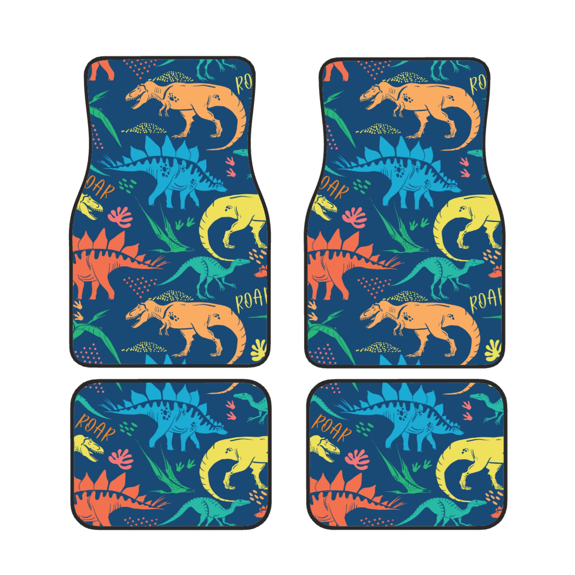 Dinosaurs Universal Fit Carpet Floor Mats For Car Suv Van & Truck 4 ...