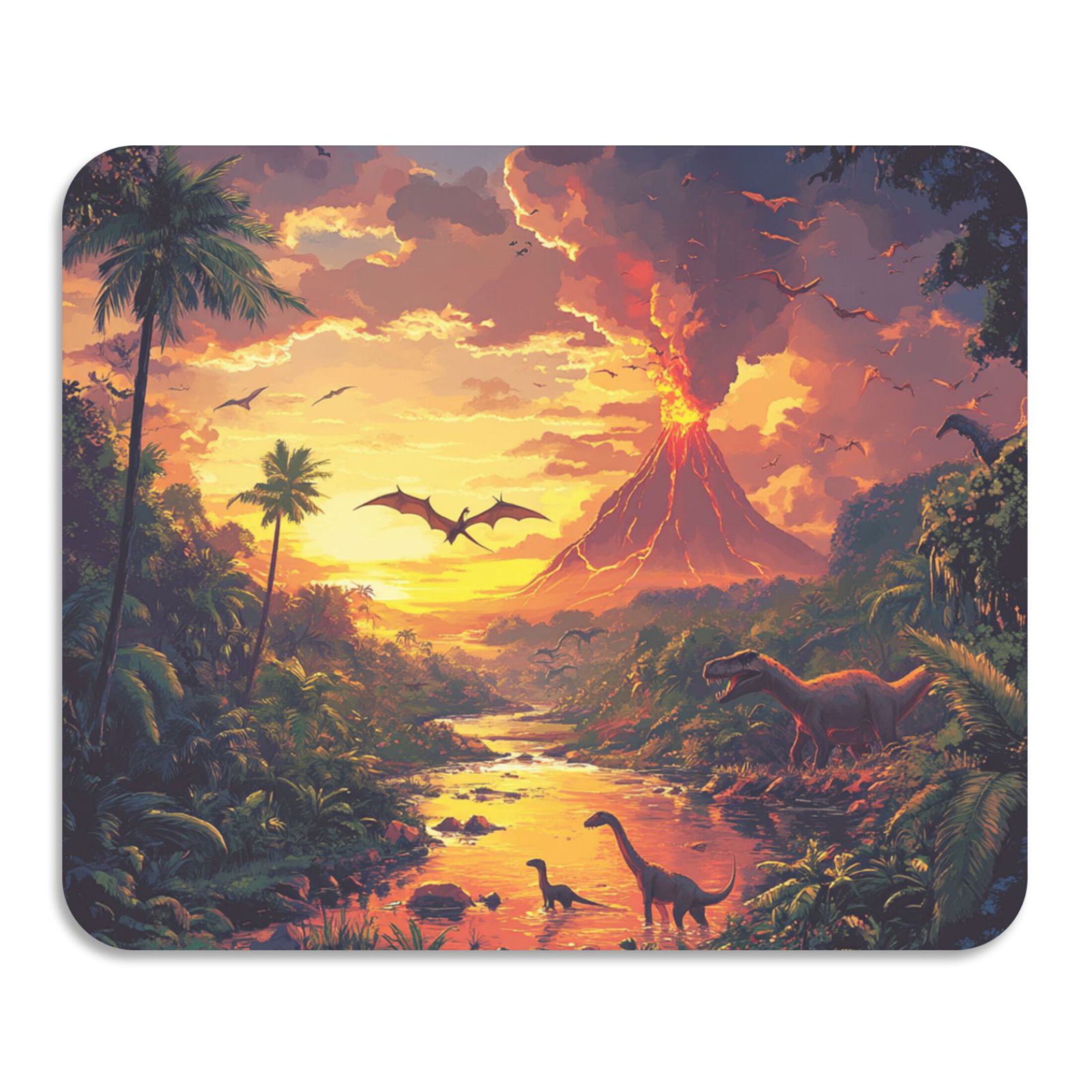 Dinosaurs Volcanic Eruption Diatomite Dish Drying Mat Drain Pad for ...