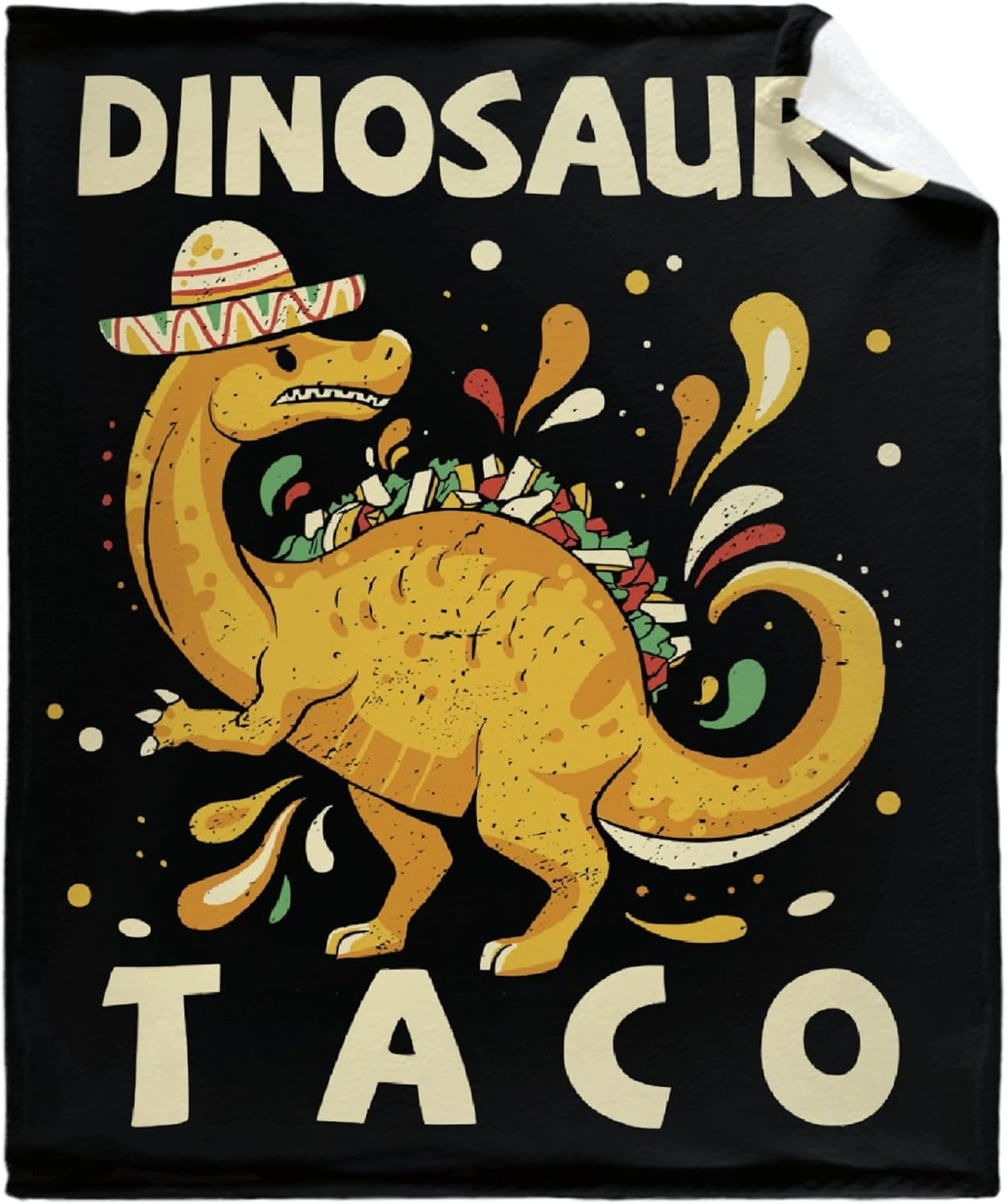 Dinosaurs and Taco Blanket, Good Gift for Girl and Boy, Small 50" x 40 ...