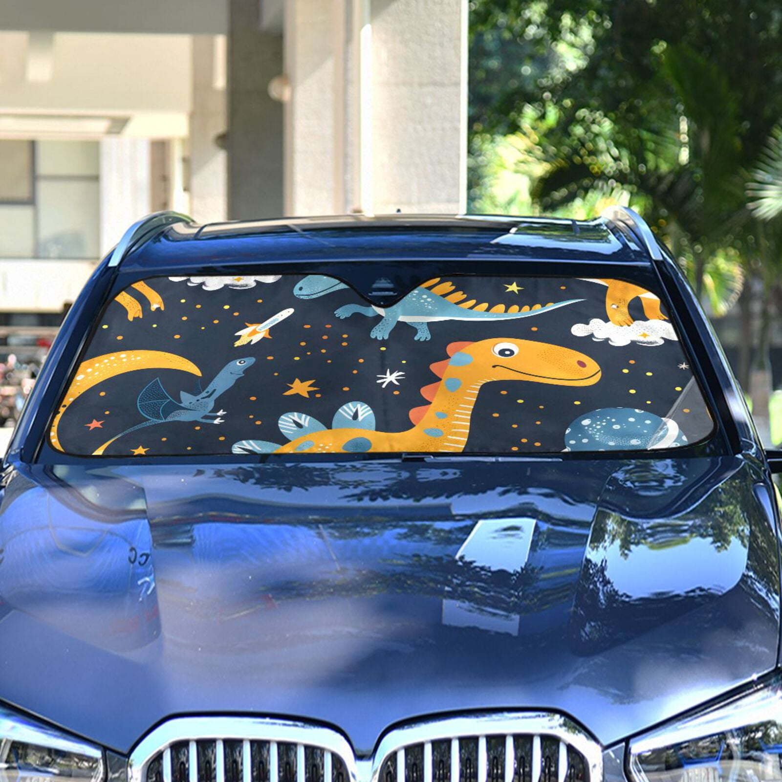 Dinosaurs in Space Automotive Front Car Windshield Sun Shade Reflector ...