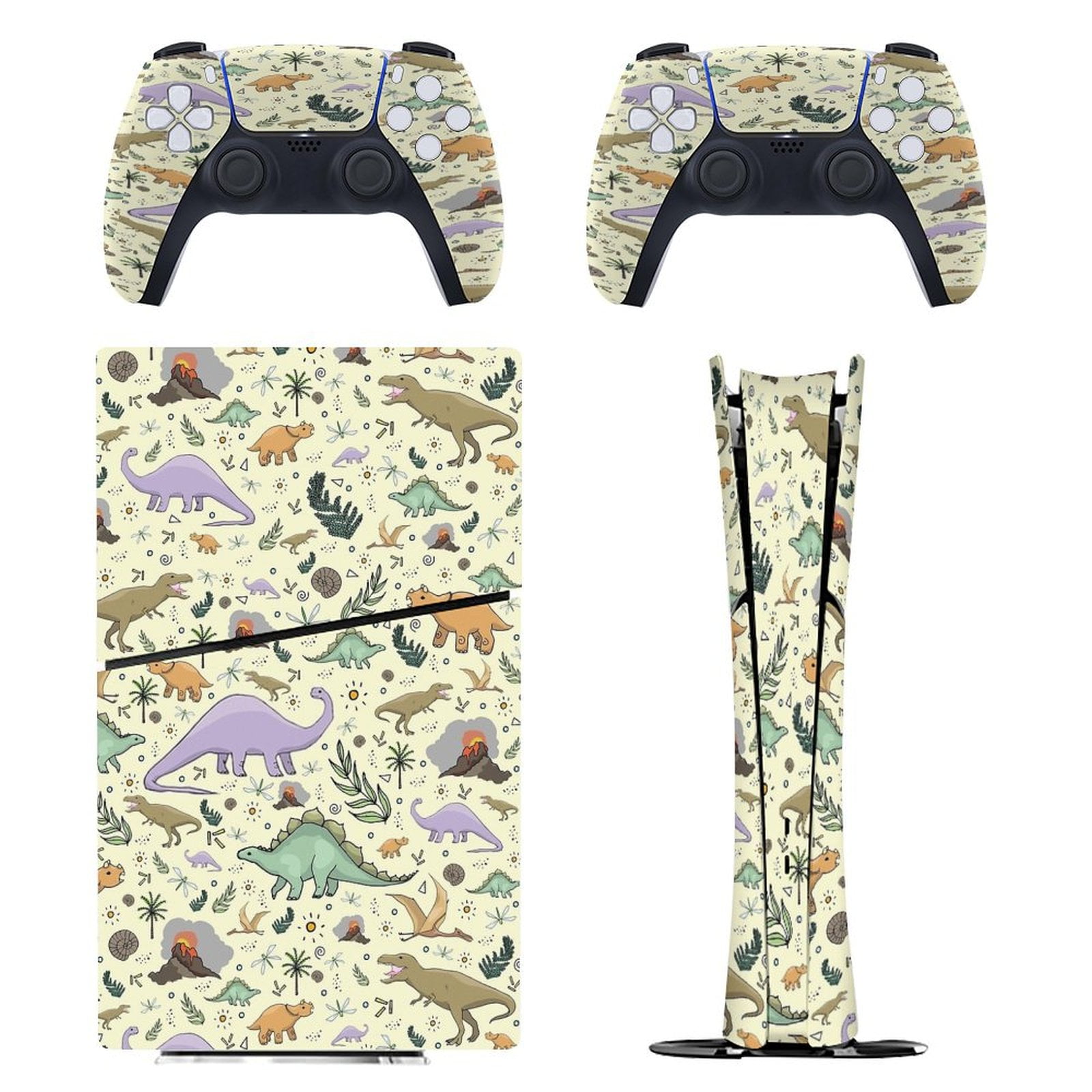 Dinosaurs in Yellow PS5/PS5 Pro/PS5 Slim Digital Disc Skin Sticker For ...