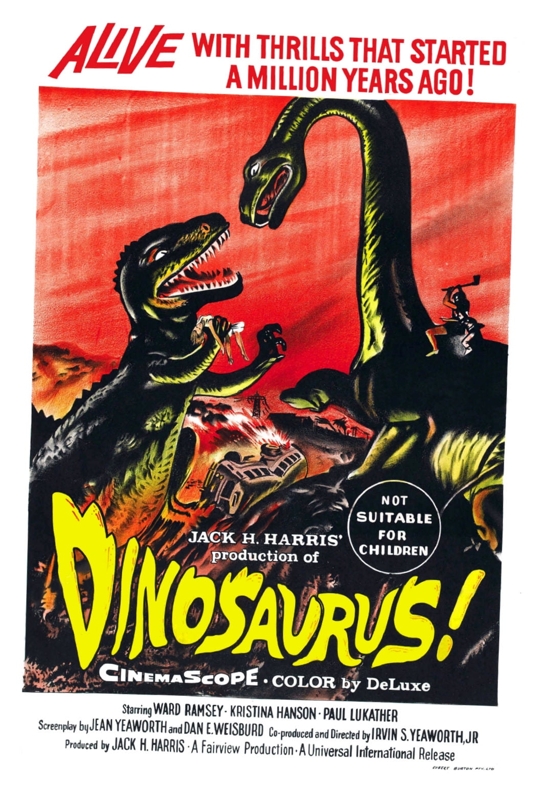 Dinosaurus Movie poster 12x16 Print on Metal Sign 12in x 16in Multi ...