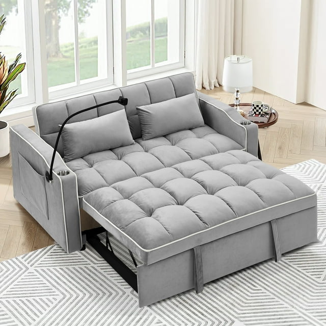 Dinosisco 3-in-1 Convertible Futon Sofa Bed, Loveseat Sleeper with ...