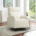 Dinosisco Swivel Glider Rocker for Nursery, Corduroy High Back Rocking ...