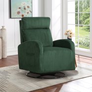 Angel Line Rebecca Upholstered Swivel Gliding Recliner, Blue - Walmart.com