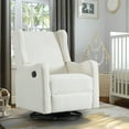 Dinosisco Swivel Glider Rocking Chair, Wingback Upholstered Rocker ...