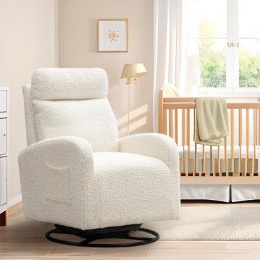 TrumanPick Nursery Rocking Chair Upholstered Accent Chairs Teddy Glider ...