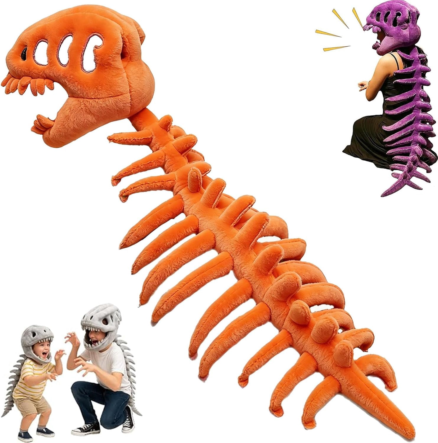 Dinoskelly Plush, Wearable Dinosaur Skeleton Plush Costume, 3D ...