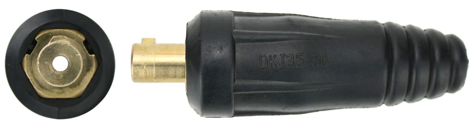 Dinse 35-70 plug, INLINE Gas, with 3/8"-24 Cable Conection for 9 and 17 ...
