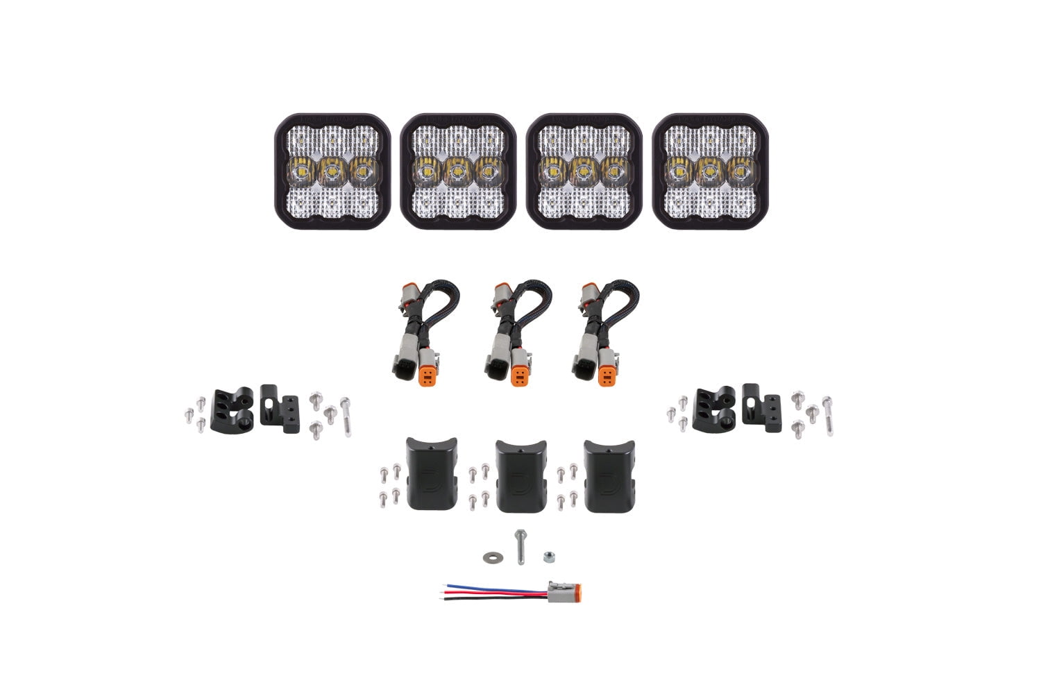 Diode Dynamics SS5 Pro Universal CrossLink 4-Pod Lightbar White Combo DD7240 - Walmart.com
