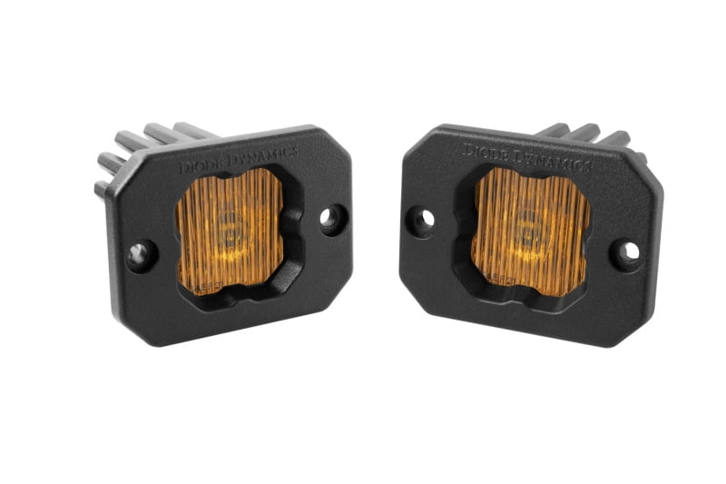 Diode Dynamics Stage Series C1 LED Pod - Yellow SAE Fog Flush ABL (Pair ...