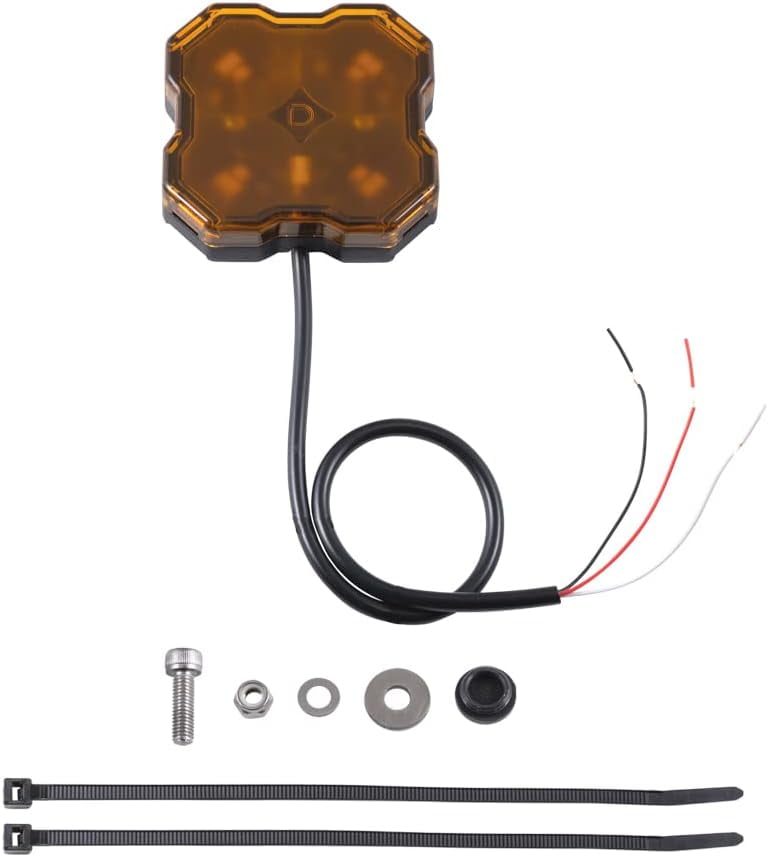 Diode Dynamics Stage Series LED Rock Light (one), Amber Bare Wire ...