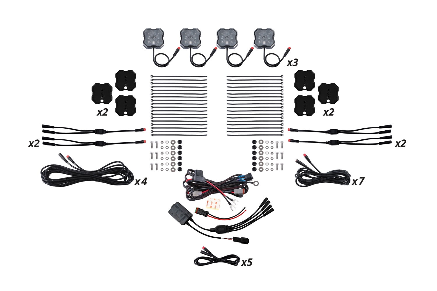 Diode Dynamics Stage Series RGBW LED Rock Light Kit (12-Pack), RGBW ...