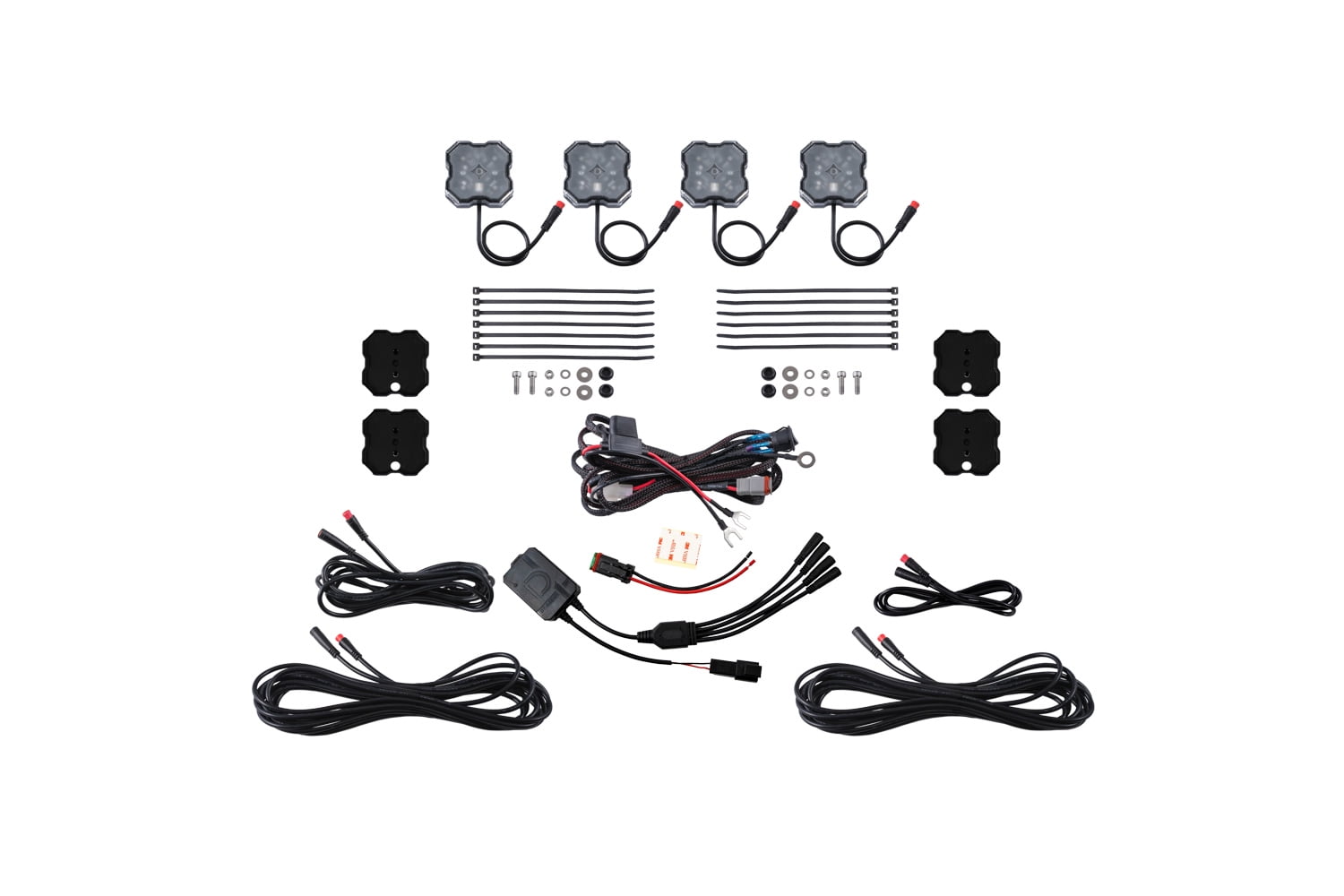 Diode Dynamics Stage Series RGBW LED Rock Light Kit (4-Pack), RGBW with ...