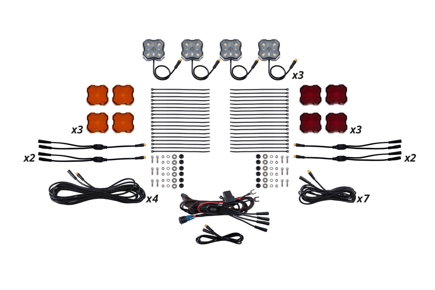 Diode Dynamics Stage Series Single Color LED Rock Light Kit (12-Pack ...