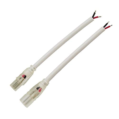 Diode LED Wet Location Splice Connector Pair (10.5mm Plugs) White PVC ...