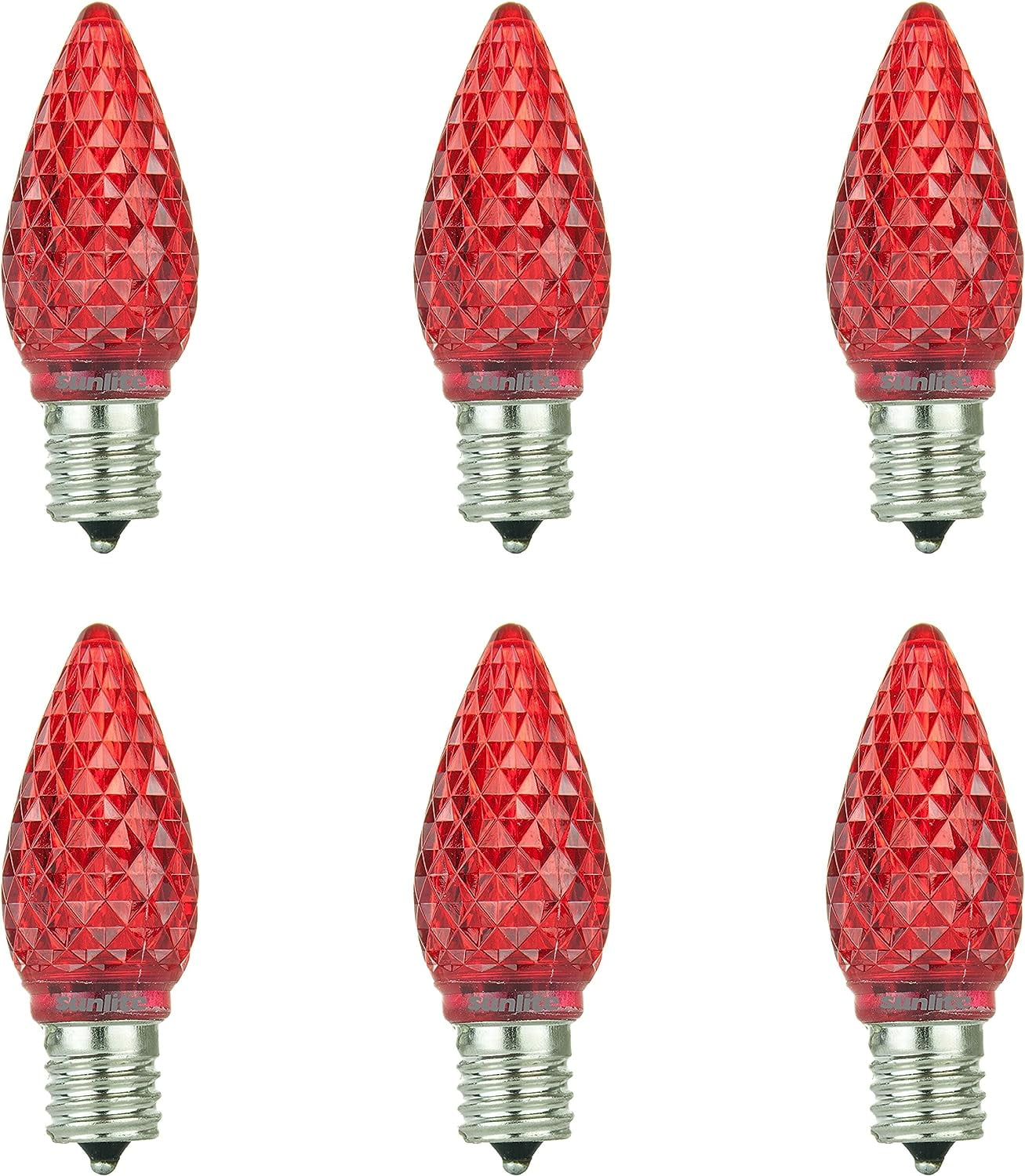 Red Tip Christmas Light Bulbs