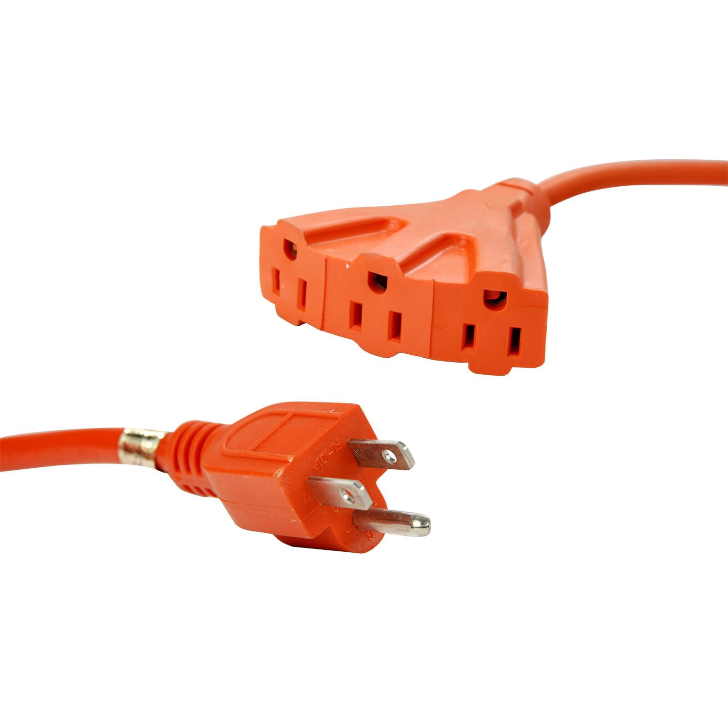 Diodesy- EX25-16/3 3-Outlet Extension Cord, 25Ft Orange Heavy Duty ...