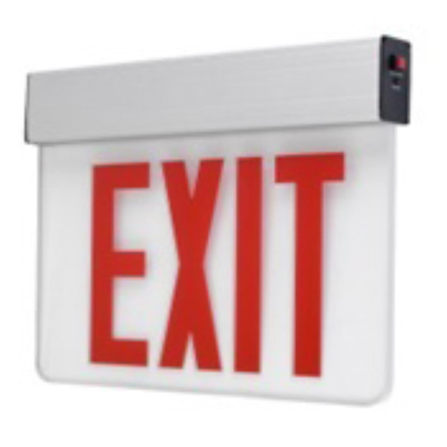 Diodesy- EXIT/LED/EDGE/SU/1F/CL/EM/NYC LED Edge Lit Exit Sign, Red ...