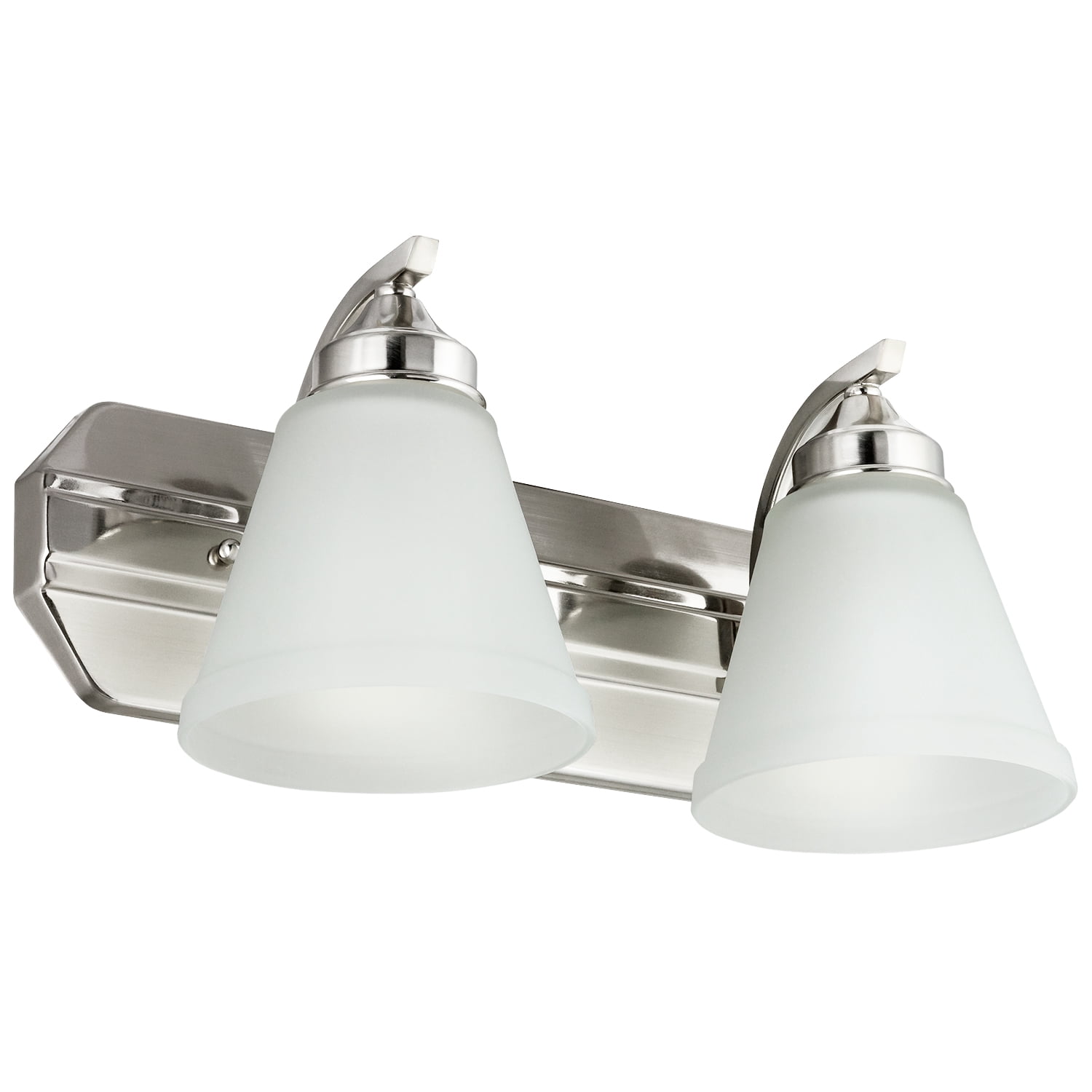 Diodesy- FIX/FM/BATH/2LT/E26/BN/FR Bathroom Vanity Light with Frosted ...