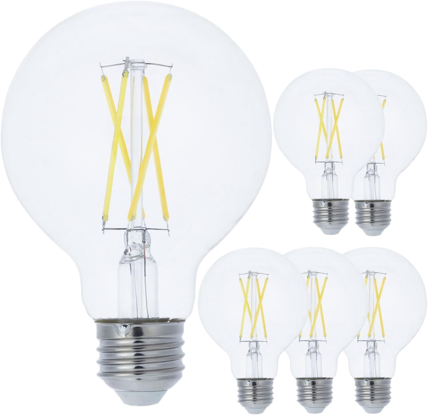 Diodesy- G25 LED Globe Edison Light Bulb Long Filament 7.6W (100W ...