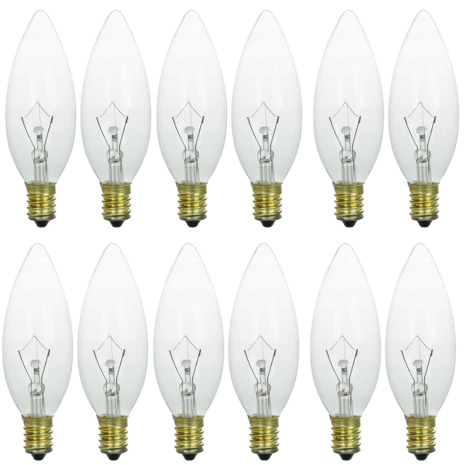 Diodesy Incandescent Torpedo Tip Clear Chandelier Light Bulb, 40 Watts ...