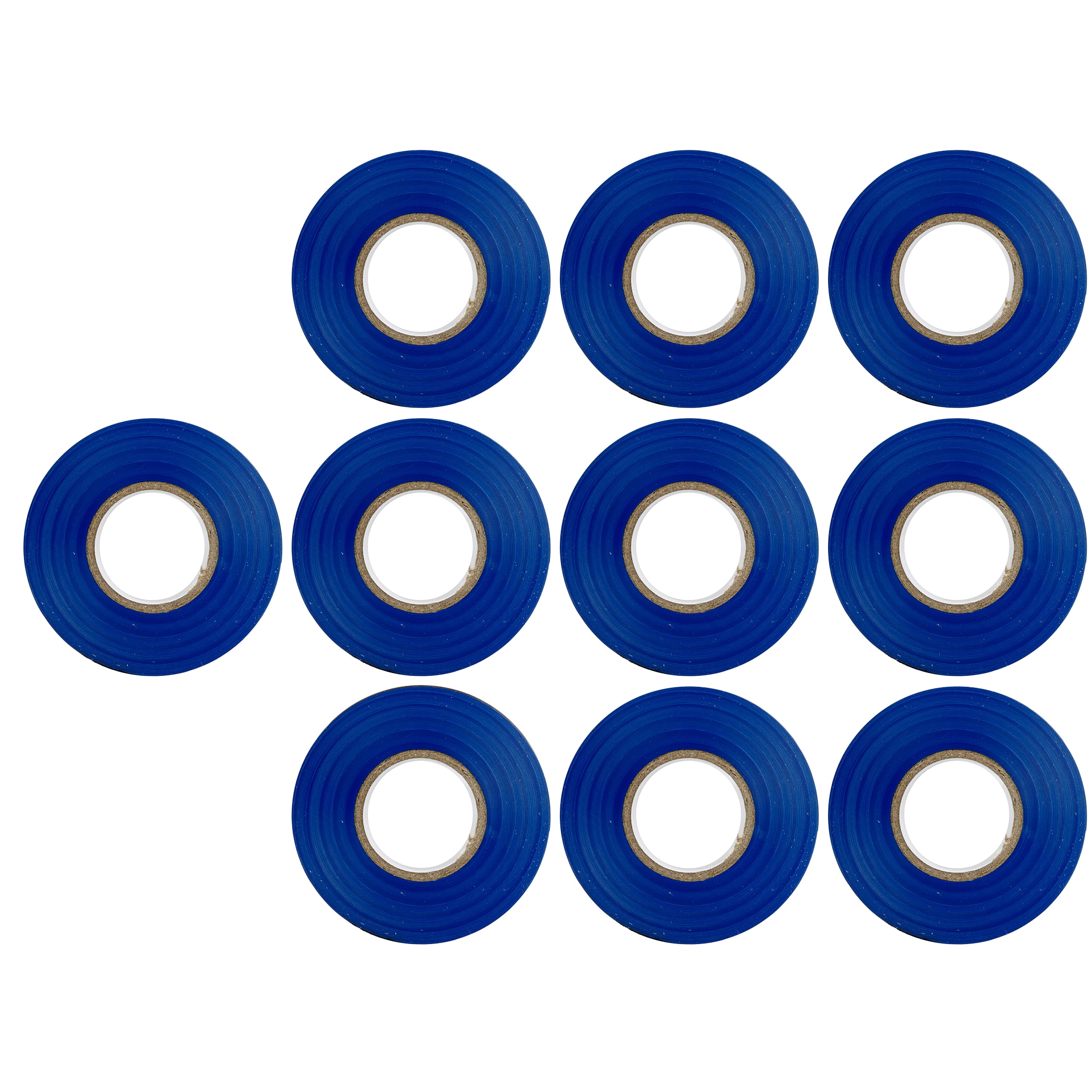 Diodesy- Pack of 10 60-feet Roll Blue Electrical Tape, Basics Vinyl PVC ...