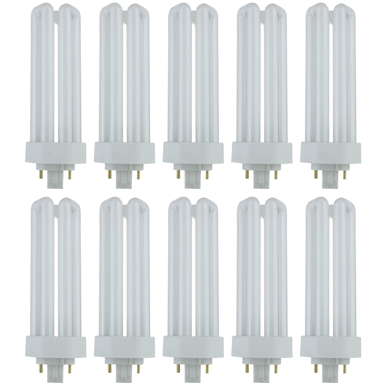 Diodesy- Pack of 10 PLT32/E/SP41K/10PK Compact Fluorescent Light Bulb, Triple U-Shaped Twin Tube ...