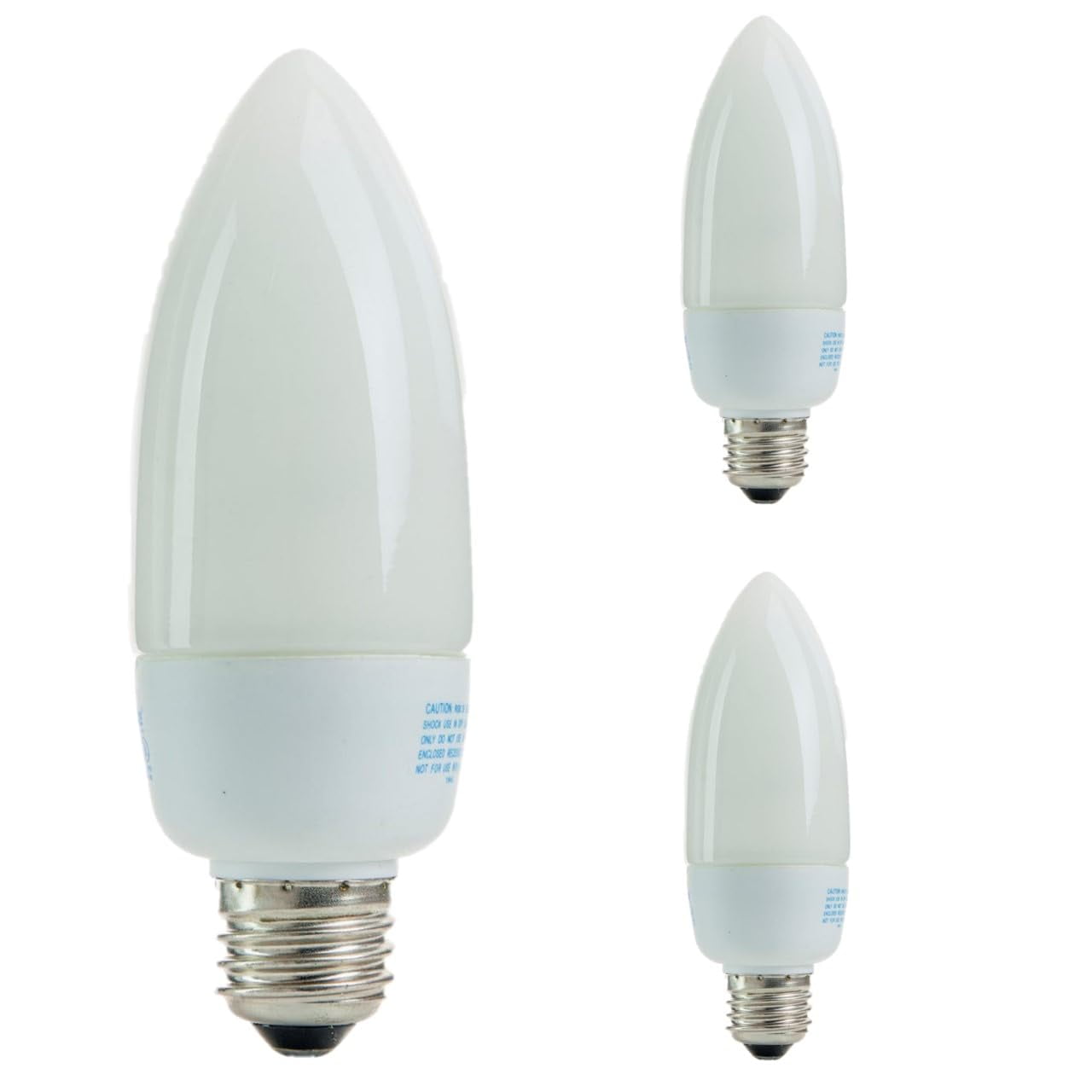 Diodesy- Pack of 3 SLM14TW/30K CFL Torpedo Tip Chandelier Bulb ...