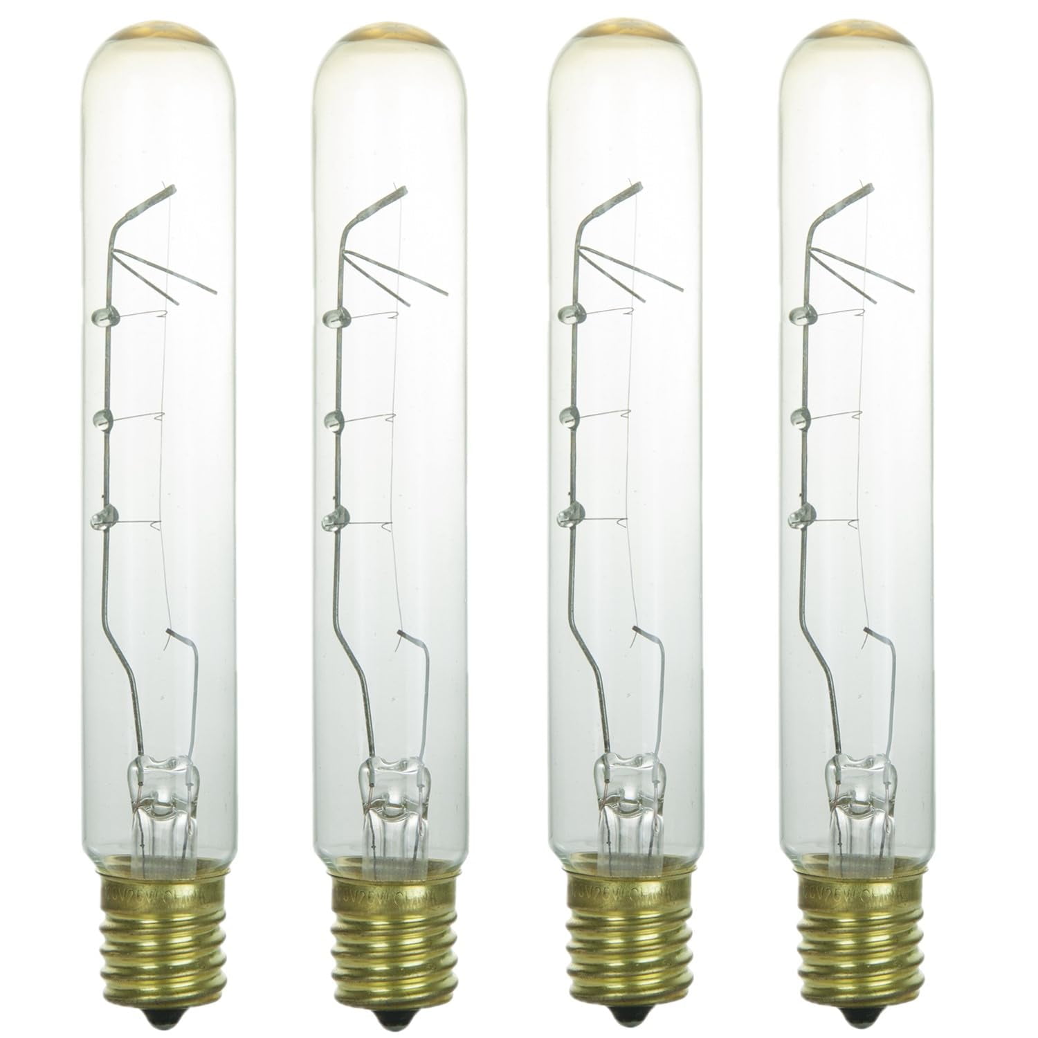 Diodesy- Pack of 4 20T6.5/CL/N/3 Incandescent Tubular Light Bulbs, Tuff ...