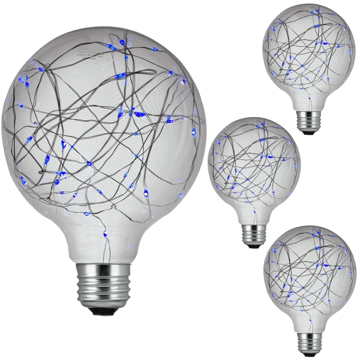 Diodesy- Pack of 4 G40/LED/DX/1.5W/B G40 LED Blue Outdoor String Light ...