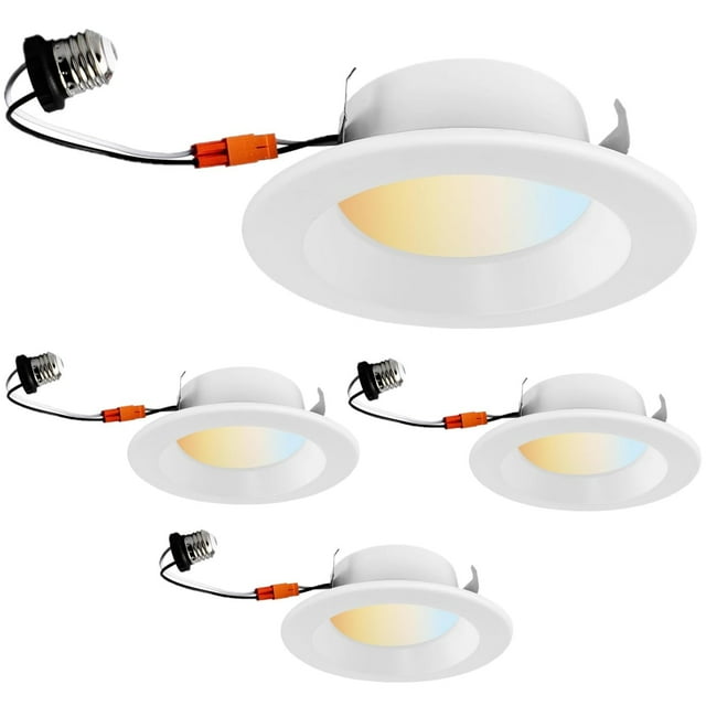Diodesy- Pack of 4 LFX/RDL/SCT/BF/4R/10W 4 Inch LED Retrofit Recessed ...