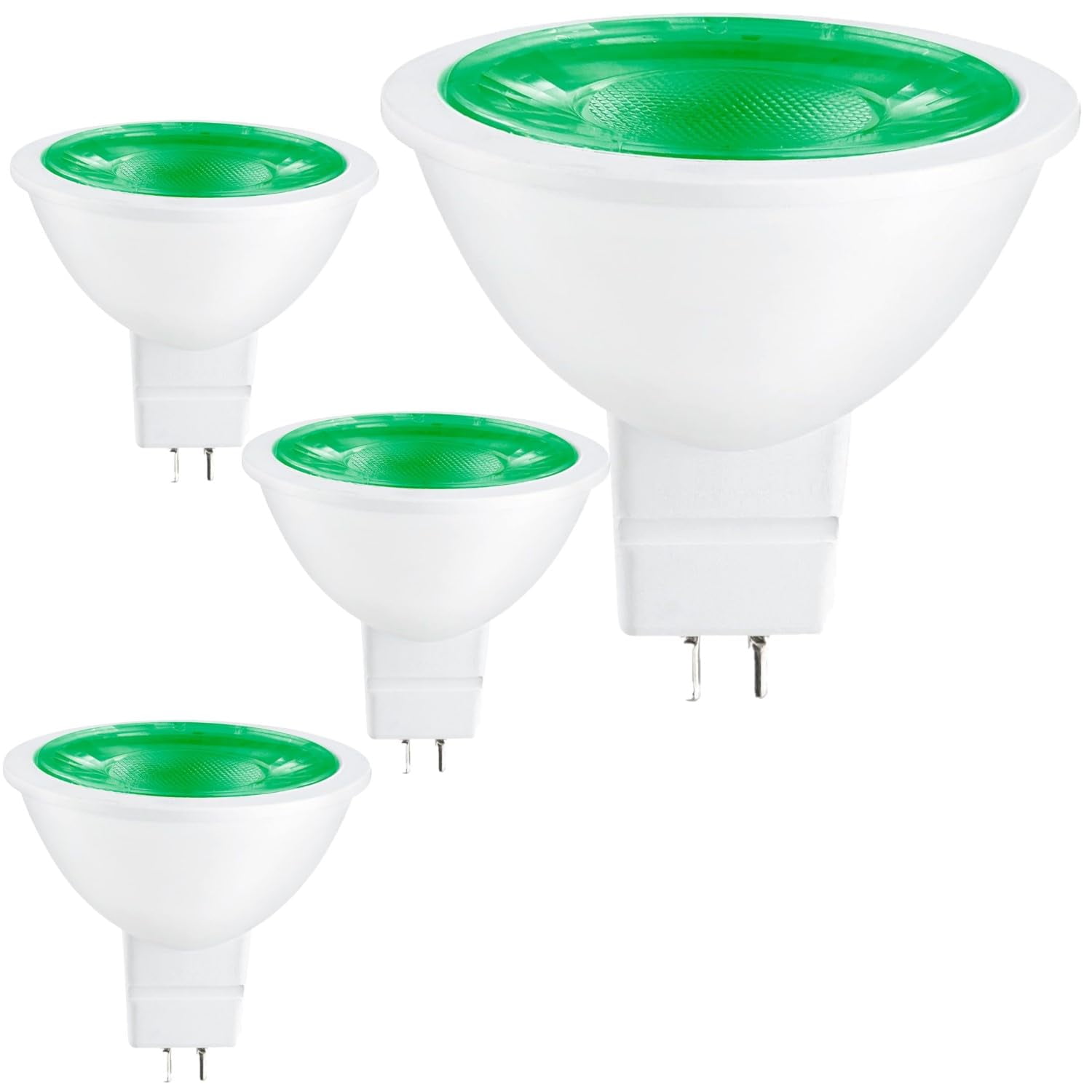 Diodesy- Pack of 4 MR16/LED/3W/GU5.3/12V/G MR16 LED Green Light Bulb ...