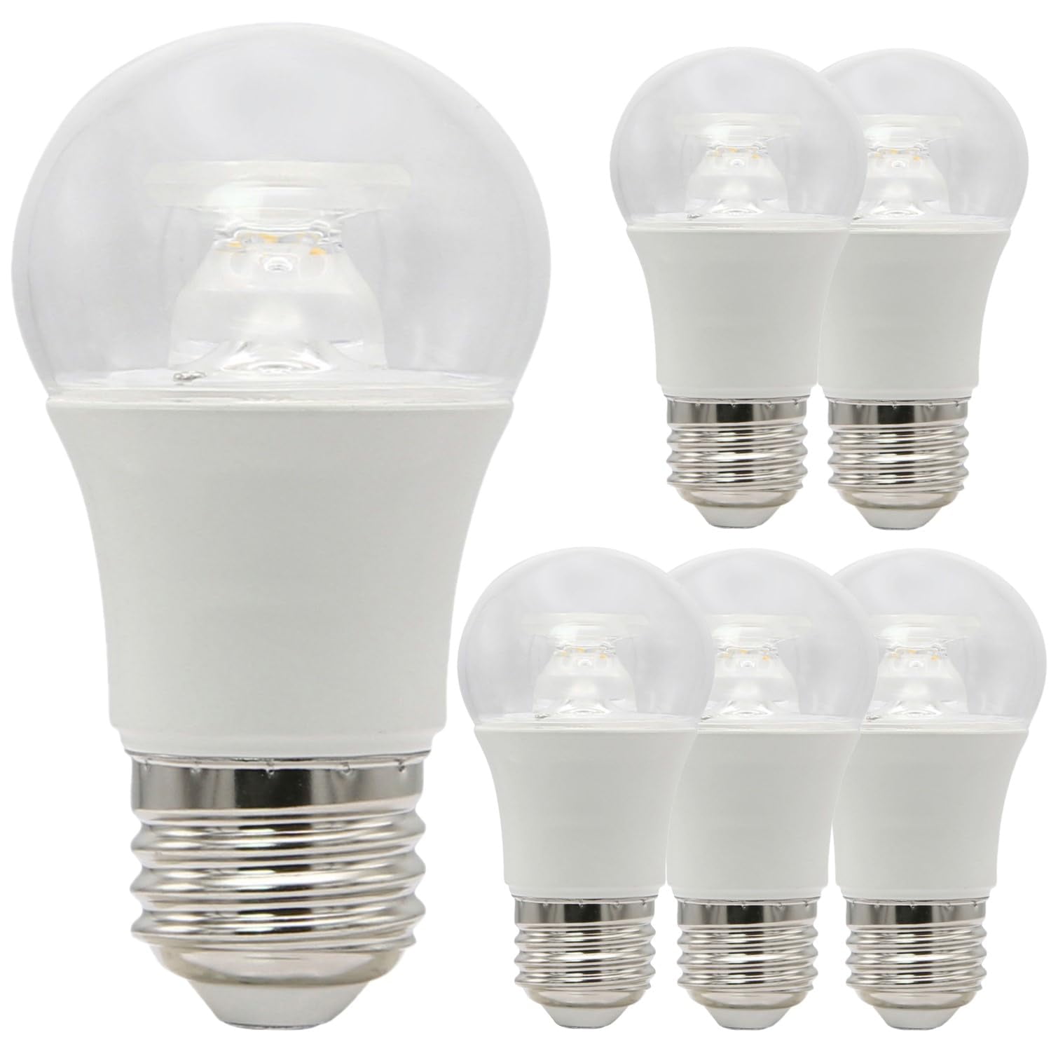 Diodesy- Pack of 6 A15/LED/6W/950 Candelabra LED Round Bulb, Ceiling ...