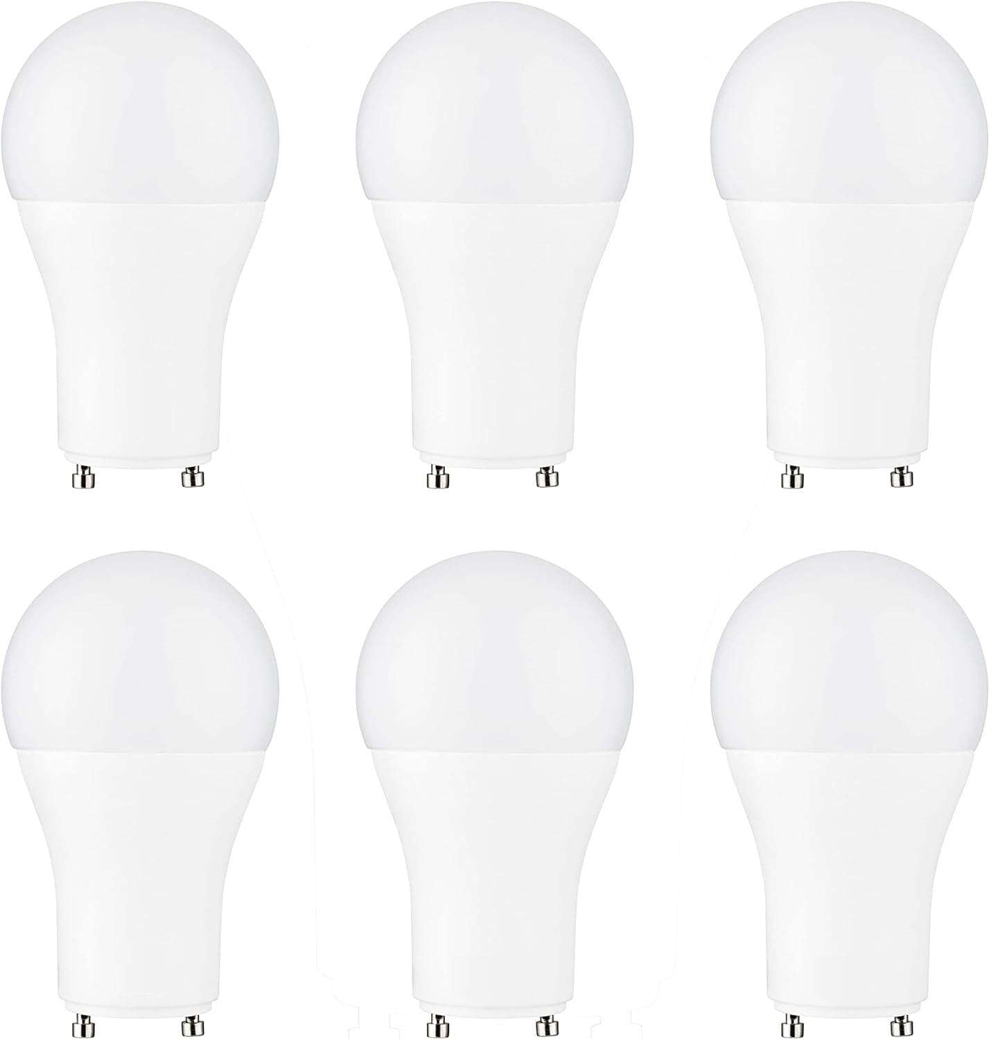 Diodesy- Pack of 6 A19/GU24/LED/12W/27K GU24 LED Light Bulb, 2700K Warm ...