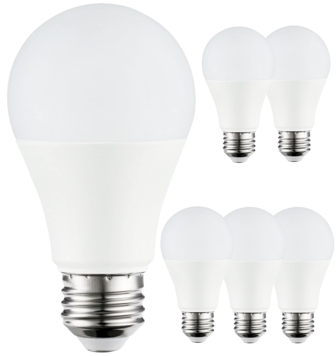 Diodesy- Pack of 6 A19/LED/3WAY/5W-15W/50K A19 3-Way LED Light Bulb, 5 ...
