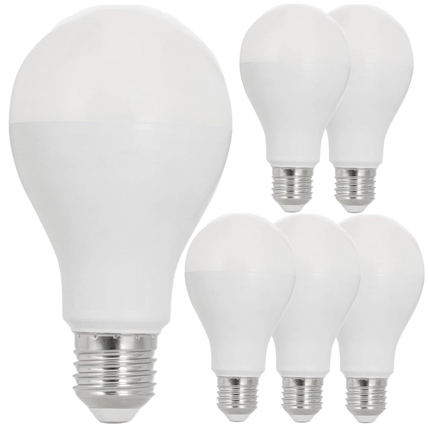 Diodesy- Pack of 6 A21/LED/18W/40K A21 LED Light Bulbs, Super Bright ...
